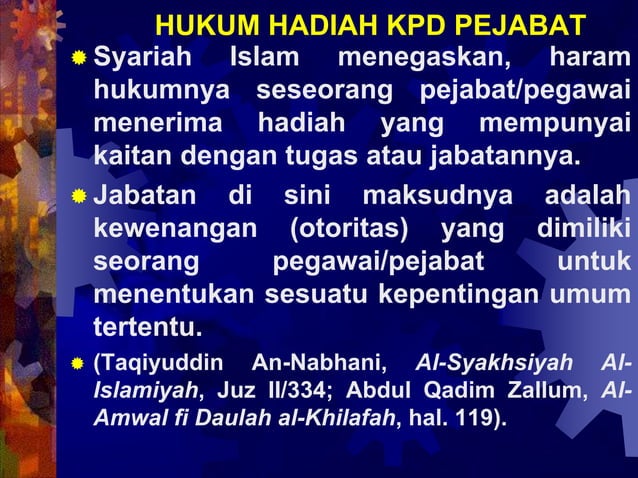 hukum-suap menyuap-dan-hadiah. Dalam Islam ppt | PPT