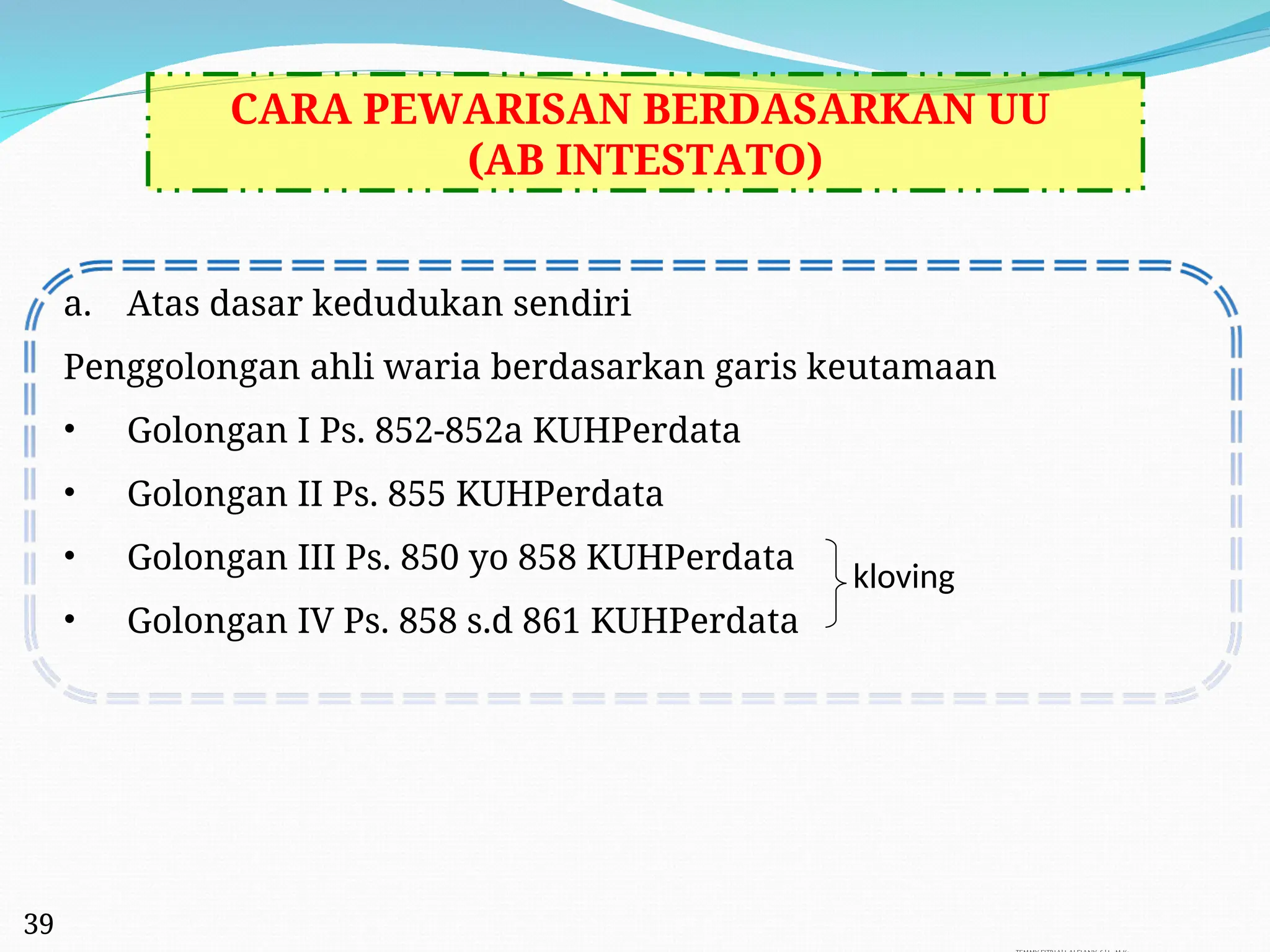 Hukum-Waris-Bw perdata dan perhitungannya | PPT