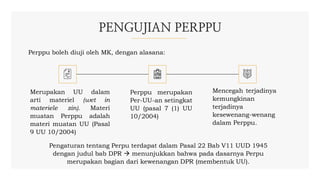 HUKUM ACARA PENGUJIAN UNDANG-UNDANG - HUKUM ACARA MK | PDF