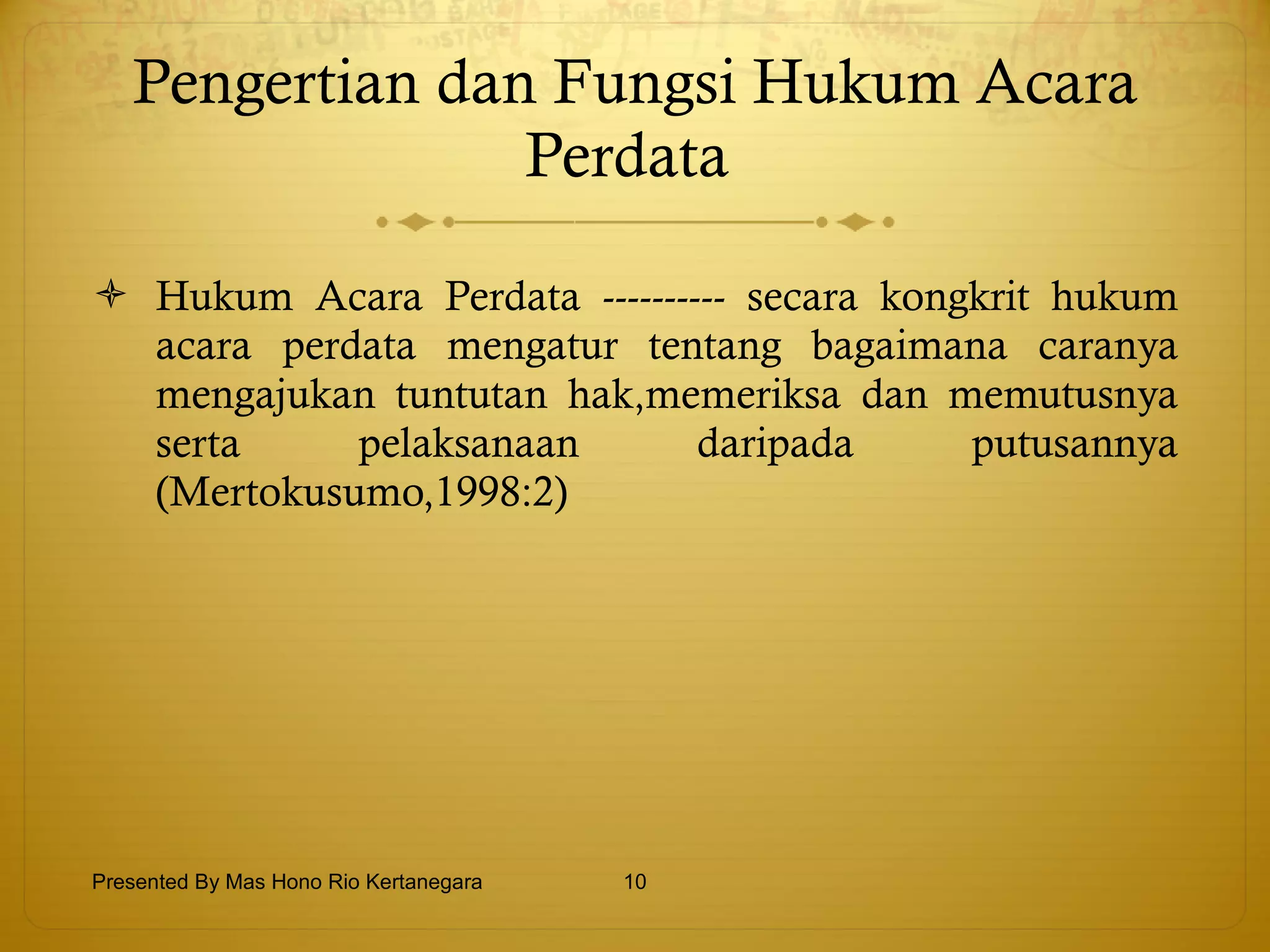 Hukum acara perdata | PPT