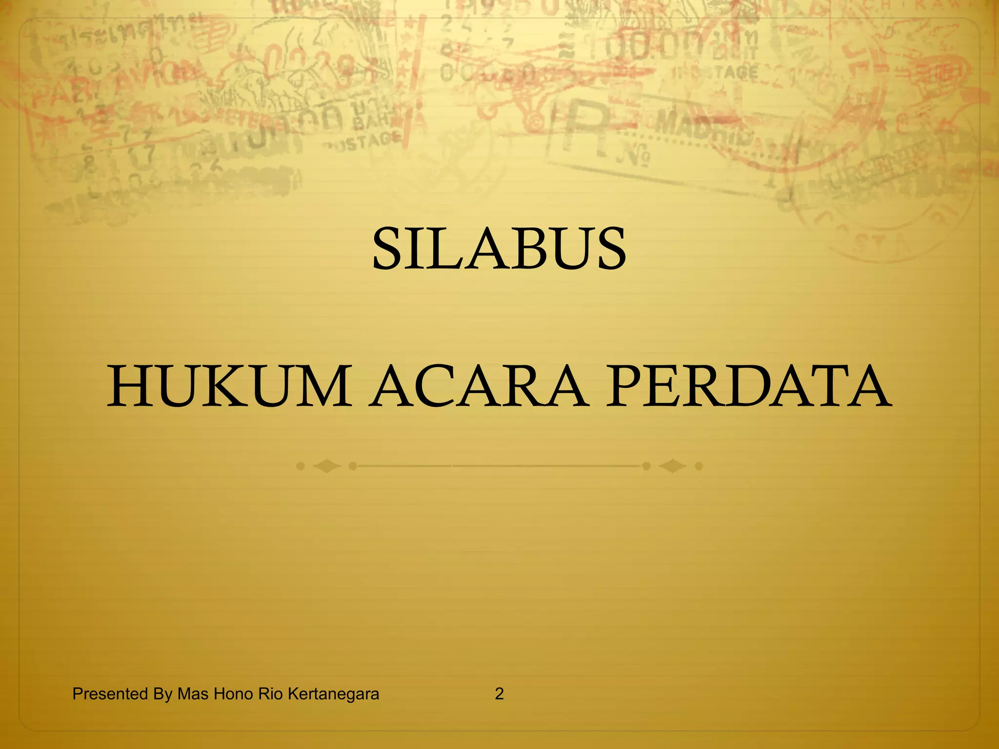 Hukum acara perdata | PPT