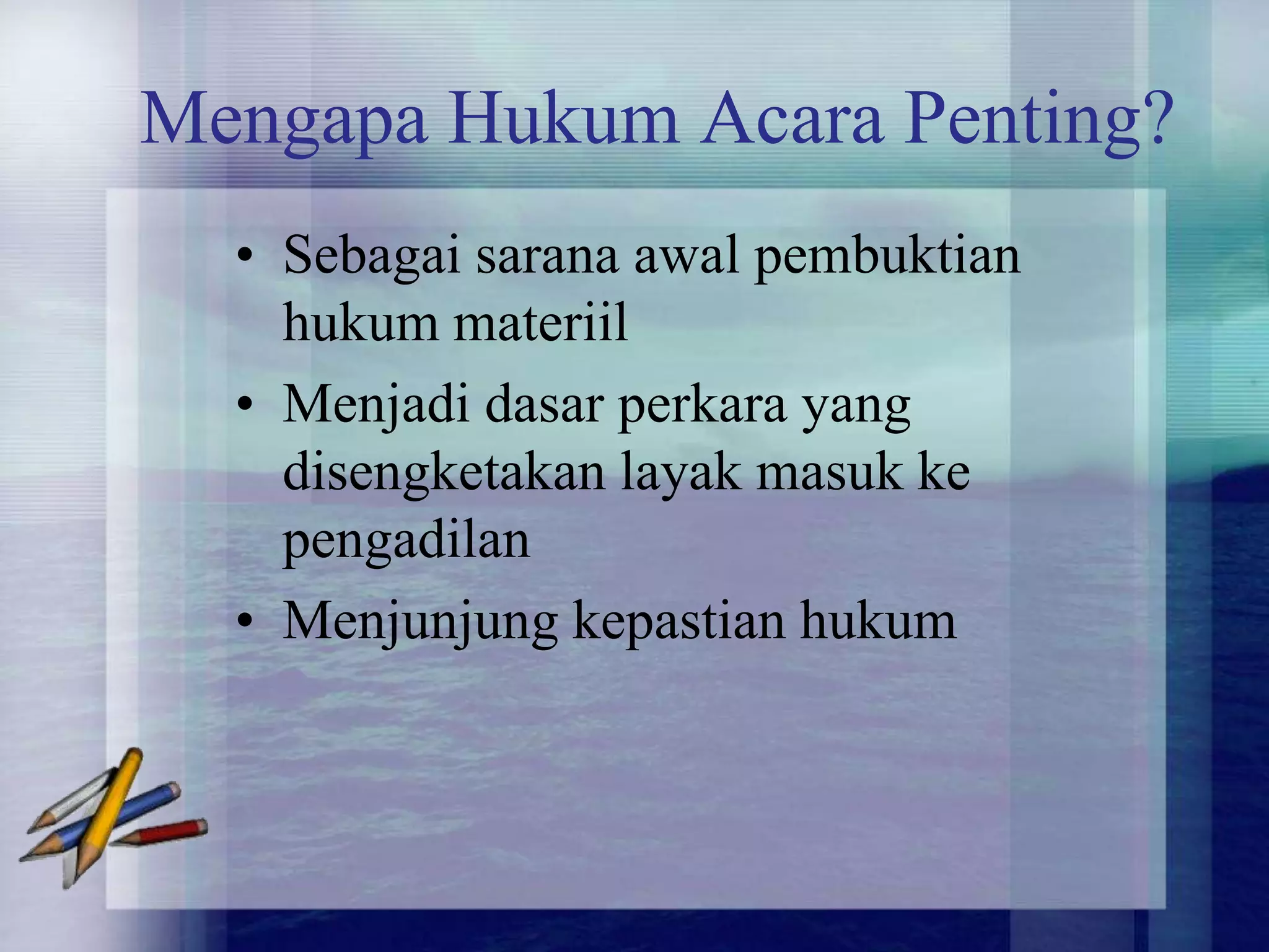 Hukum acara perdata - Konsep dasar hukum acara perdata (Idik Saeful ...