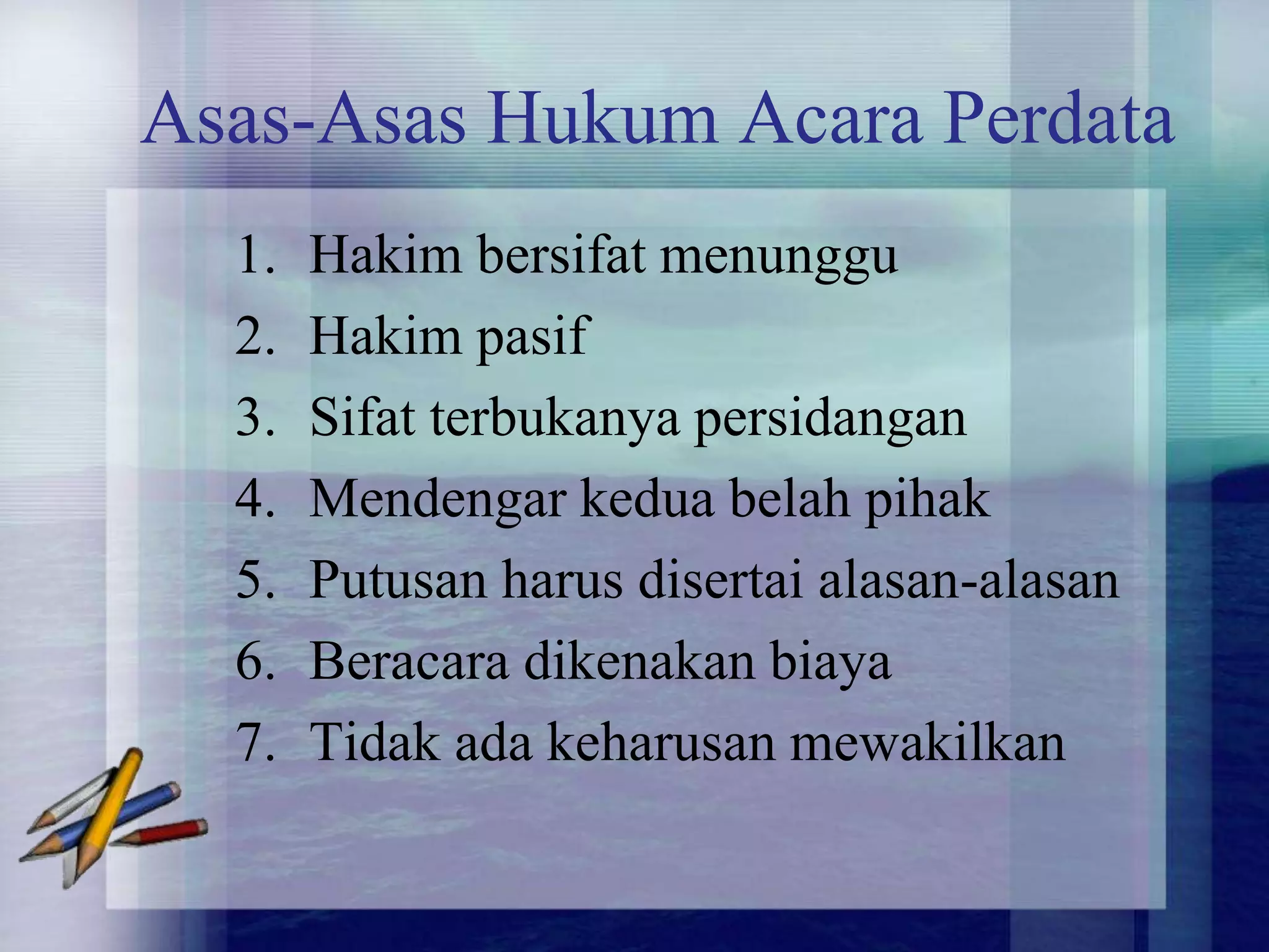 Hukum acara perdata - Konsep dasar hukum acara perdata (Idik Saeful ...