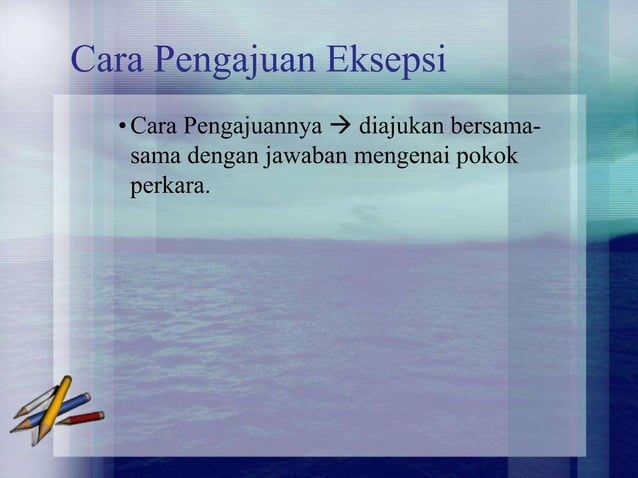 Hukum acara perdata - Jawaban tergugat, eksepsi, dan rekonvensi (Idik ...