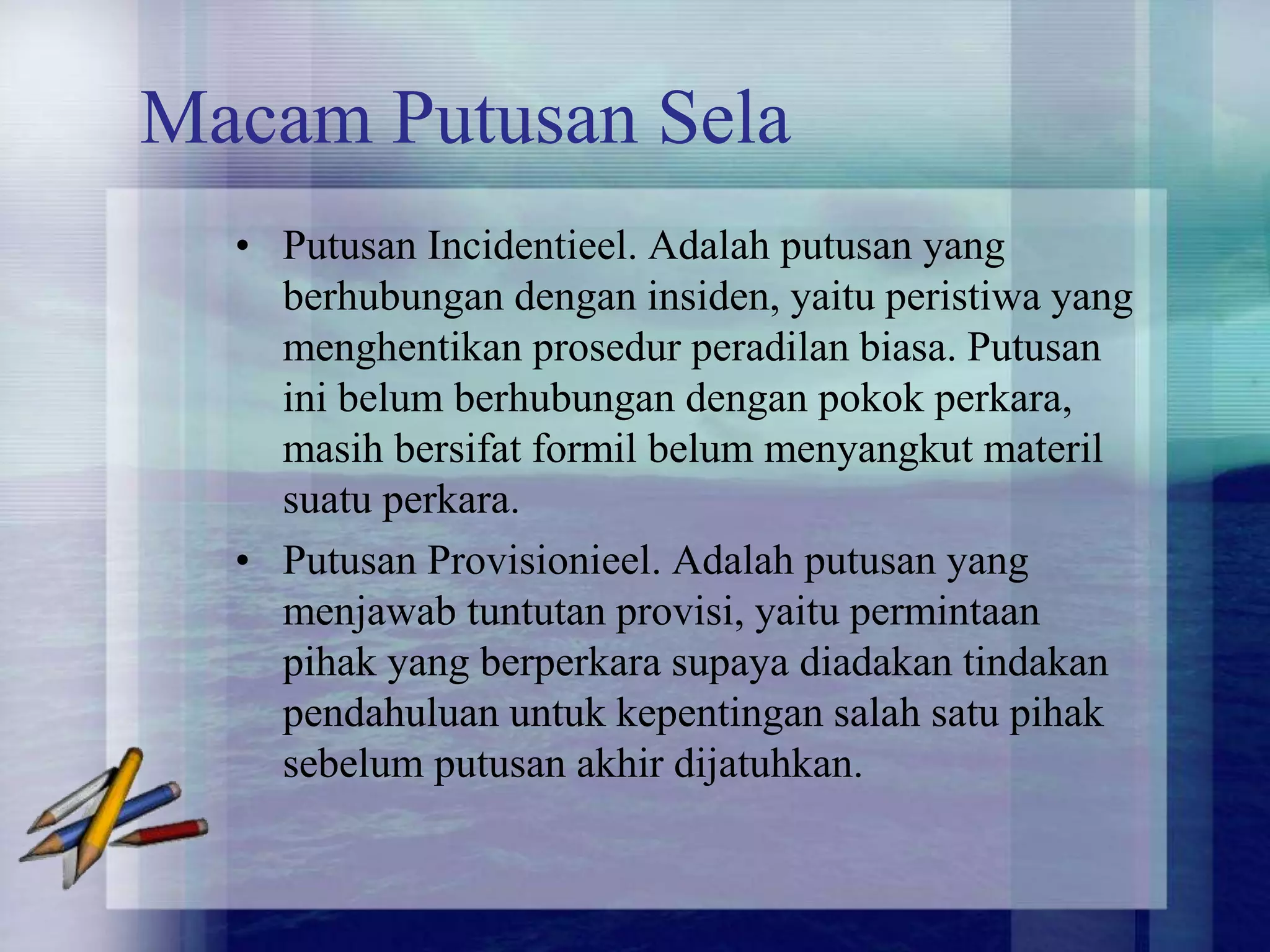 Hukum acara perdata - Putusan hakim (Idik Saeful Bahri) | PPTX