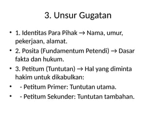 HUKUM ACARA PERDATA oleh FAHMIi........ | PPTX