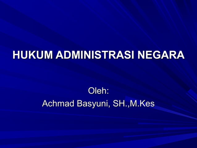 Hukum administrasi negara | PPT