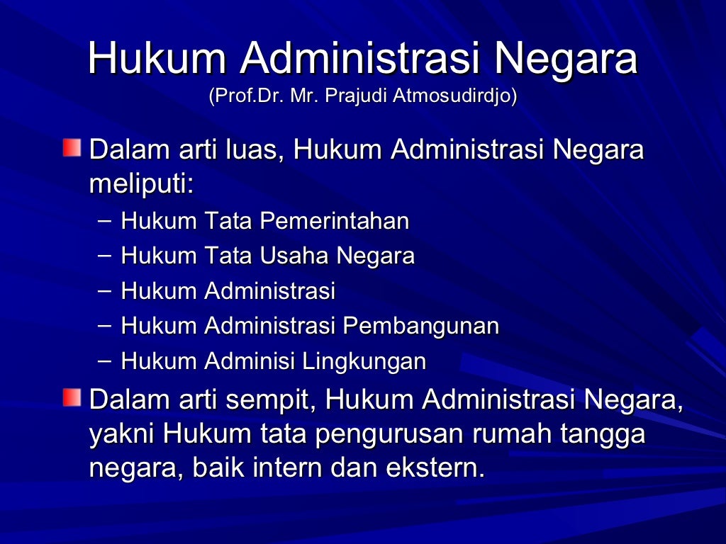 Hukum Administrasi Negara