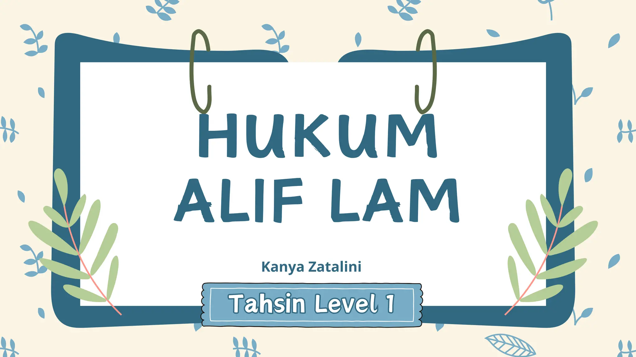 HUKUM ALIF LAM RIWAYAT HAFSH QIROAH IMAM ASHIM | PDF