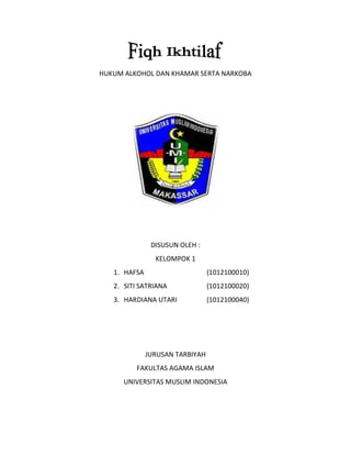 Hukum alkohol dan khamar serta narkoba (klpok 1) | DOCX