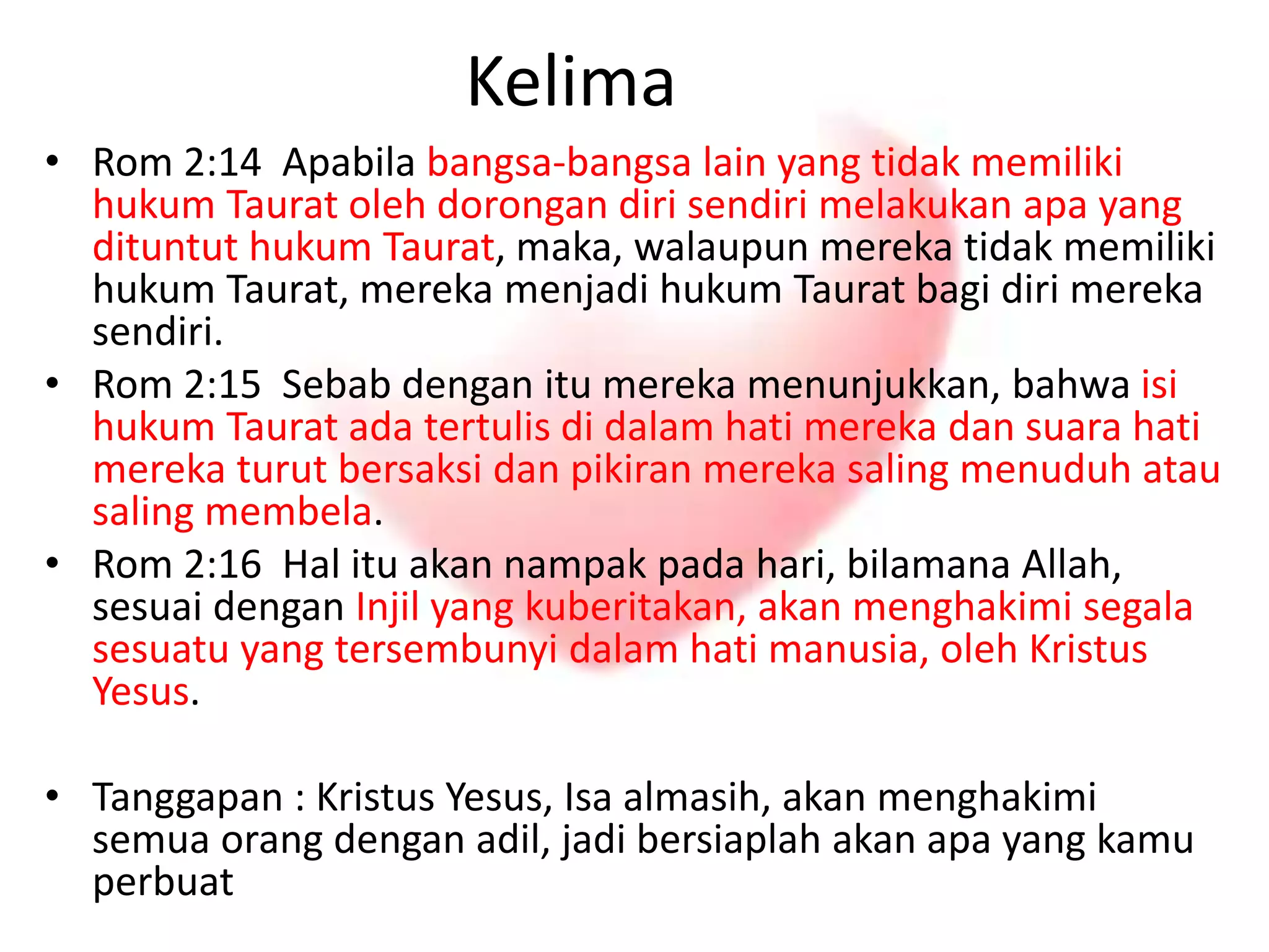 Hukuman allah, sang pencipta atas semua orang | PPT