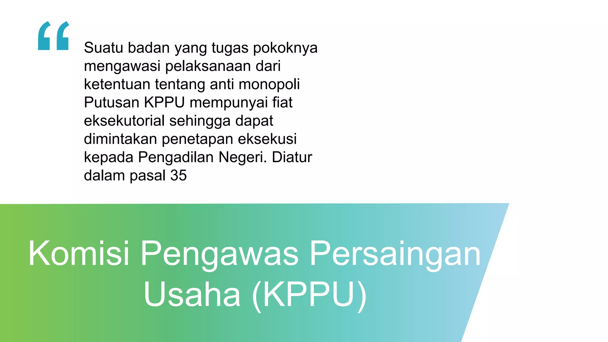 Hukum anti monopoli dan persaingan usaha tidak sehat | PPTX
