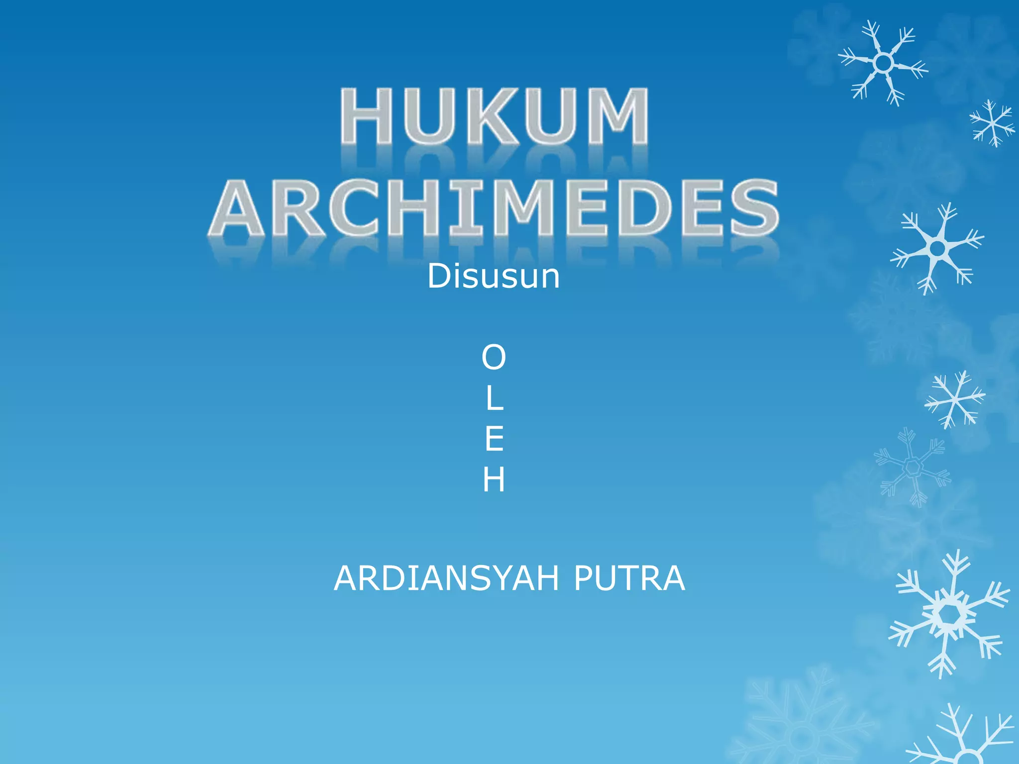 Hukum Archimedes ppt | PPTX