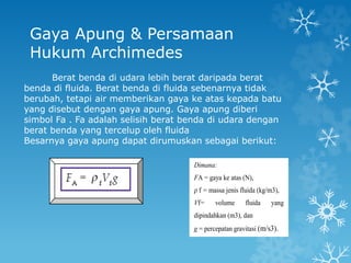 Hukum Archimedes ppt | PPTX