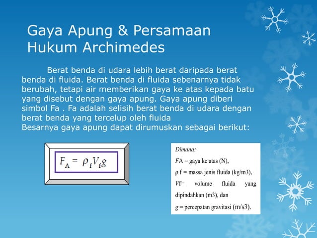 Hukum Archimedes ppt | PPTX