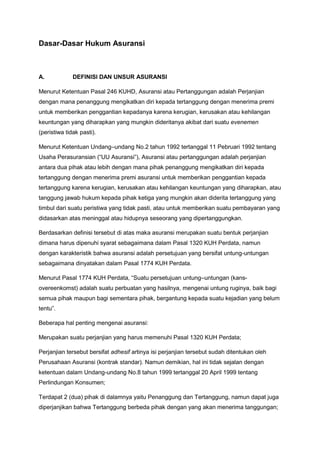 Hukum Asuransi | DOC