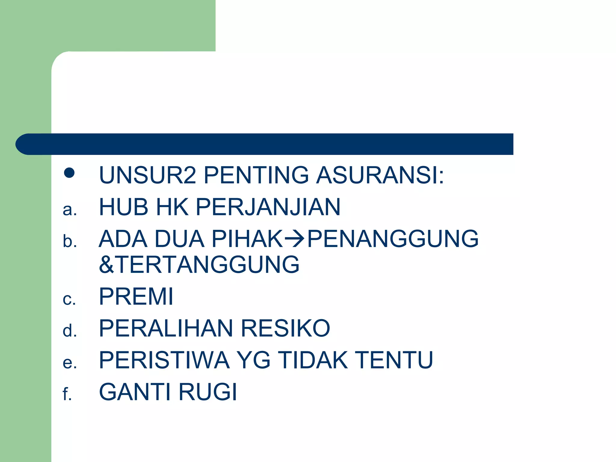 Hukum asuransi | PPT