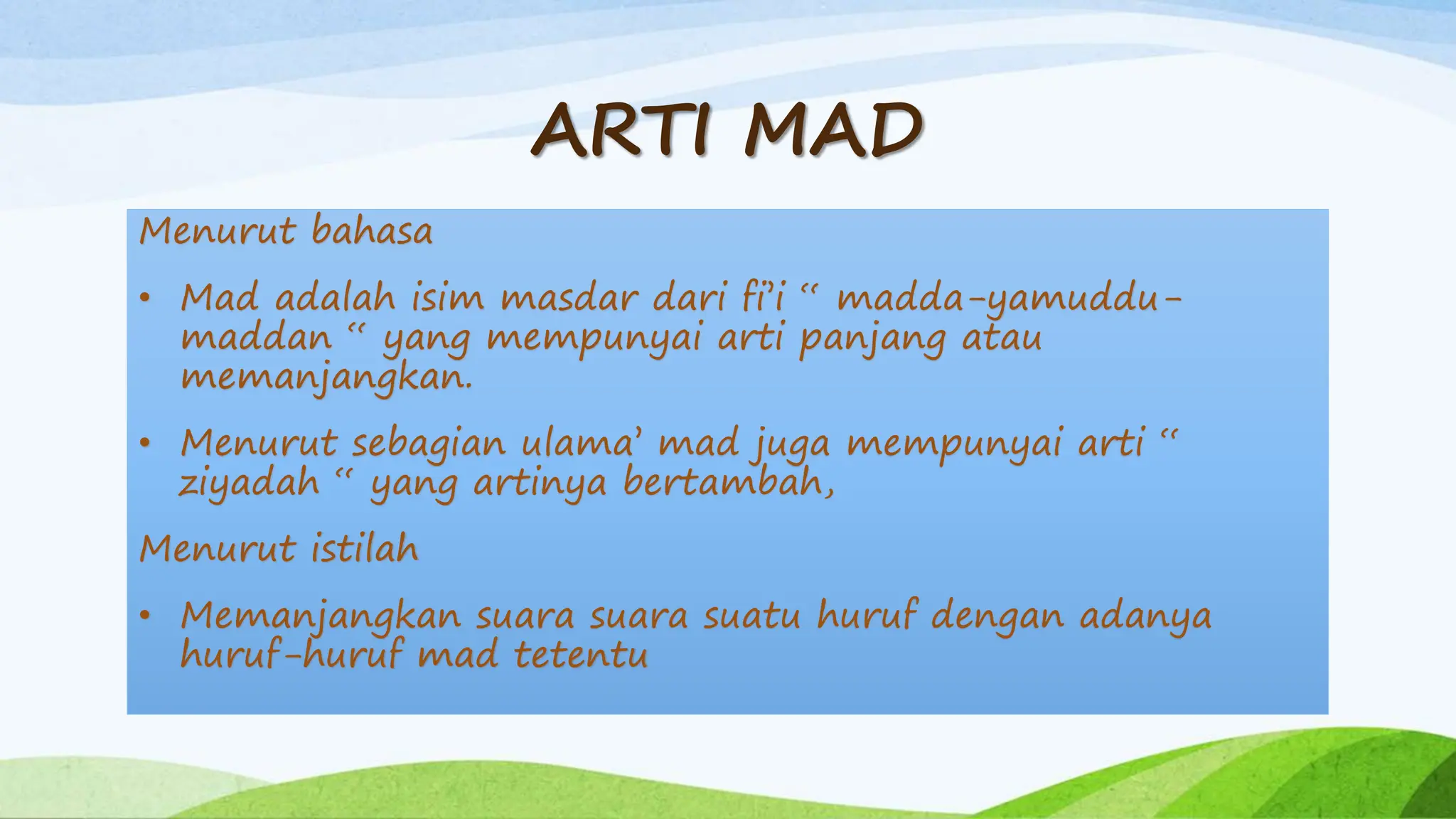 Hukum Bacaan Mad Hukum Bacaan Mad Hukum Bacaan Mad | PPT