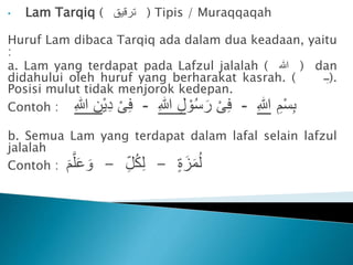 Hukum bacaan qalqalah, lam dan ra | PPTX