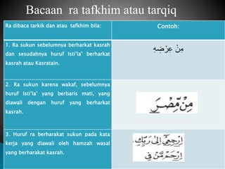 Hukum bacaan qalqalah, lam dan ra | PPTX