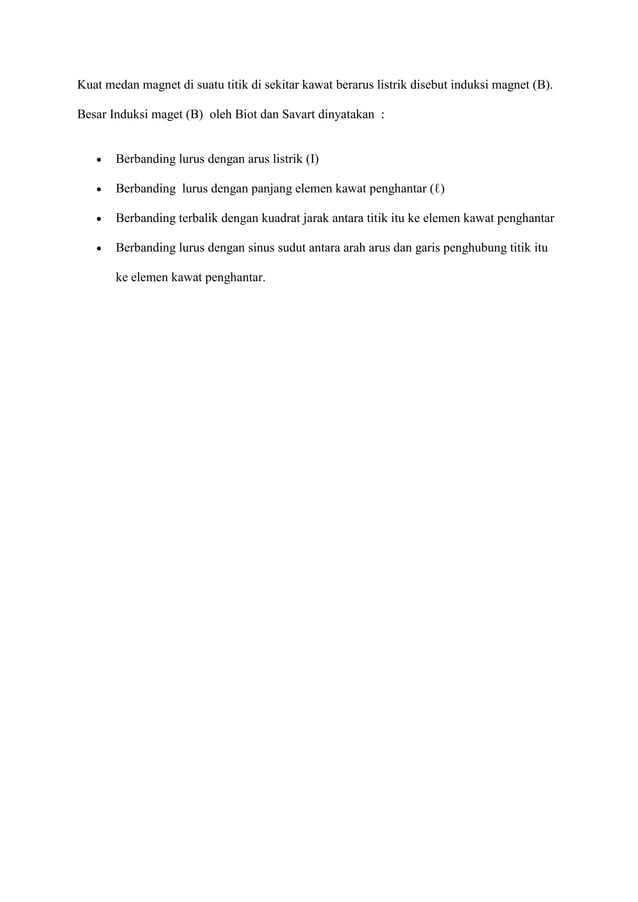 Hukum biot savart | DOCX