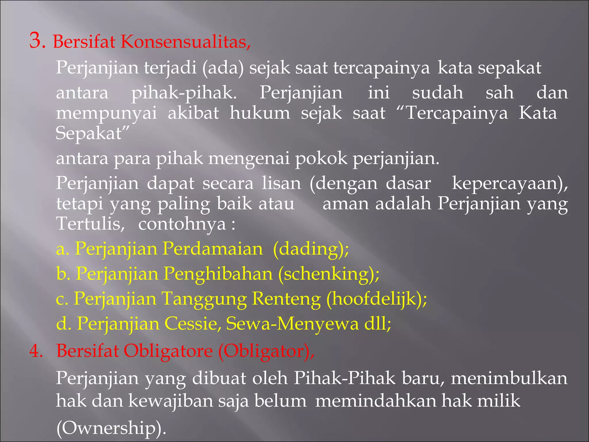 Azas Perikatan & Macam-macam Perikatan | PPT