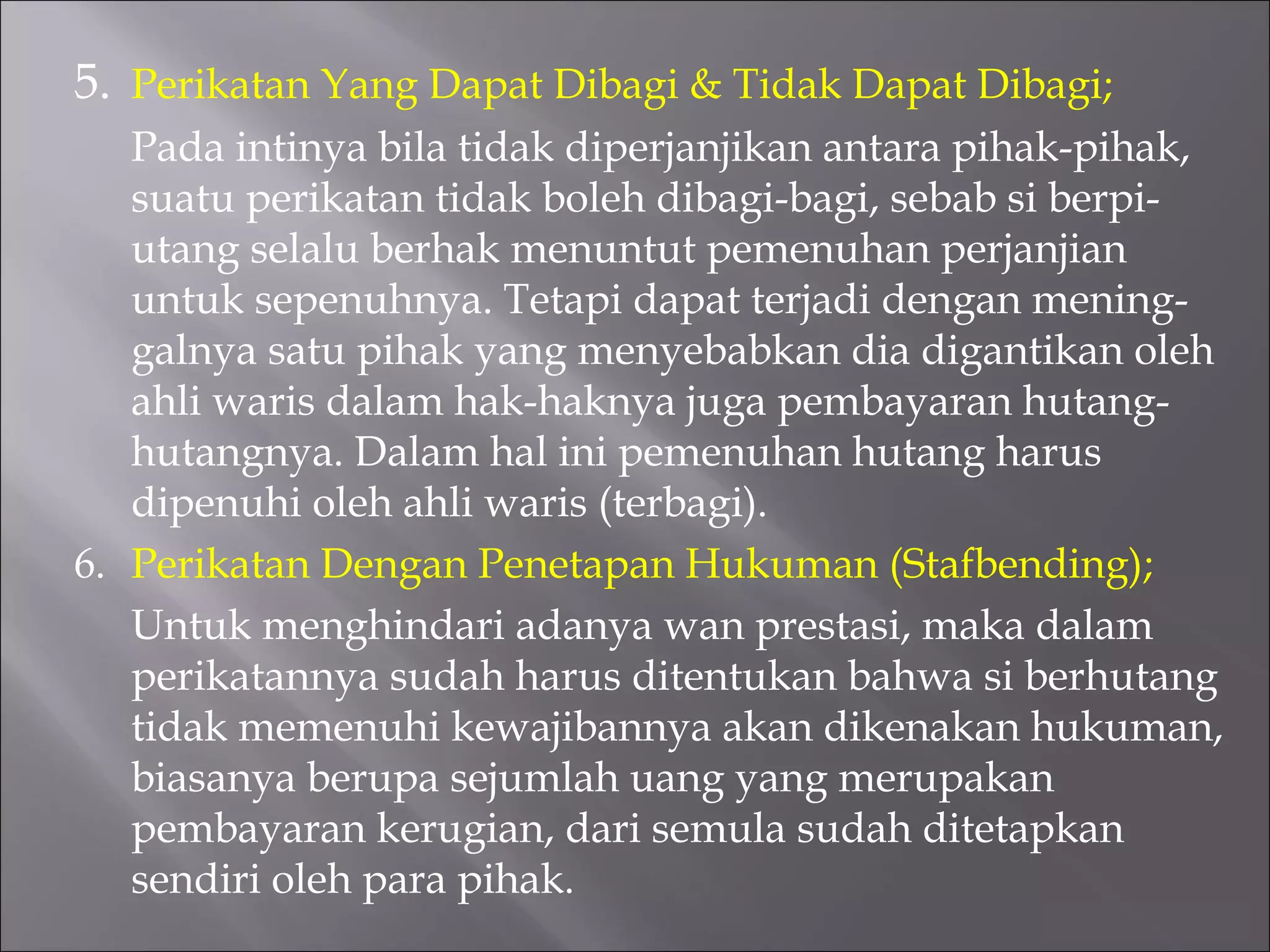 Azas Perikatan & Macam-macam Perikatan | PPT