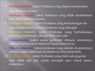 Azas Perikatan & Macam-macam Perikatan | PPT