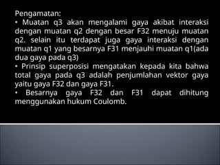 Hukum coulomb-Gaya listrik pada muatan yang sejenis dan tak sejenis.ppt