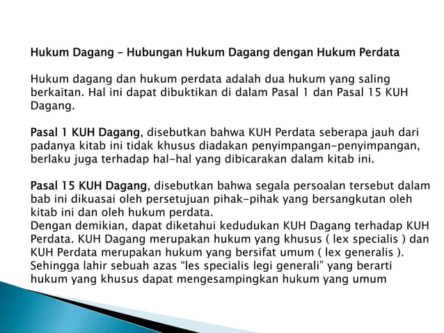 Hukum dagang pres | PPT