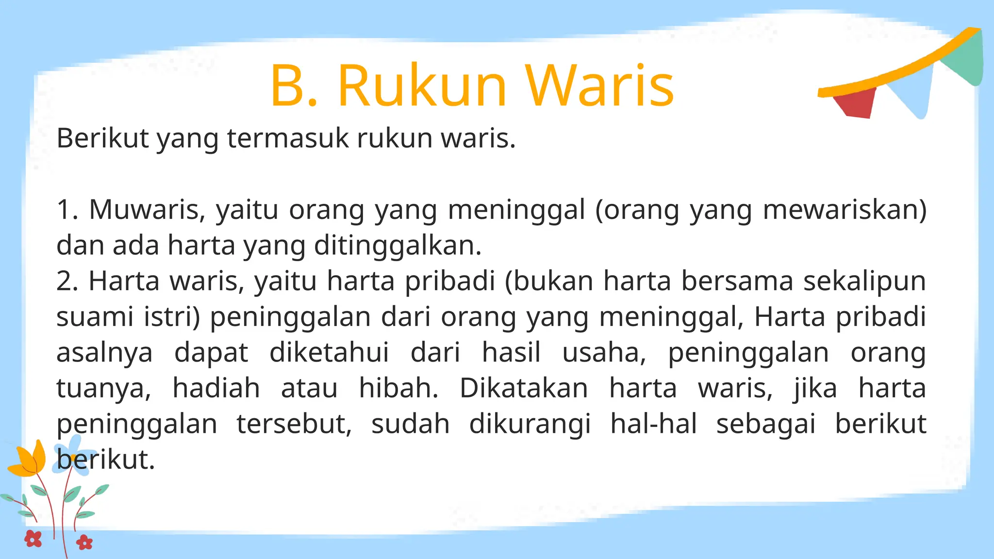 Hukum dan Rukun Waris Dalam Islam .pptx