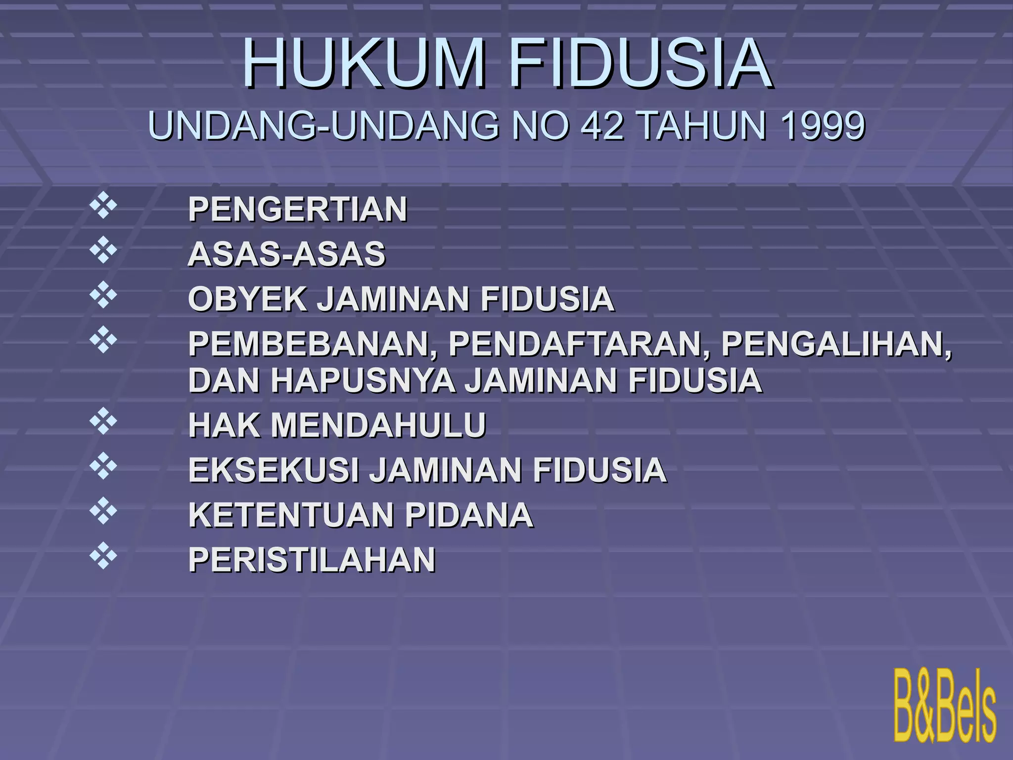 Hukum Fidusia | PPT