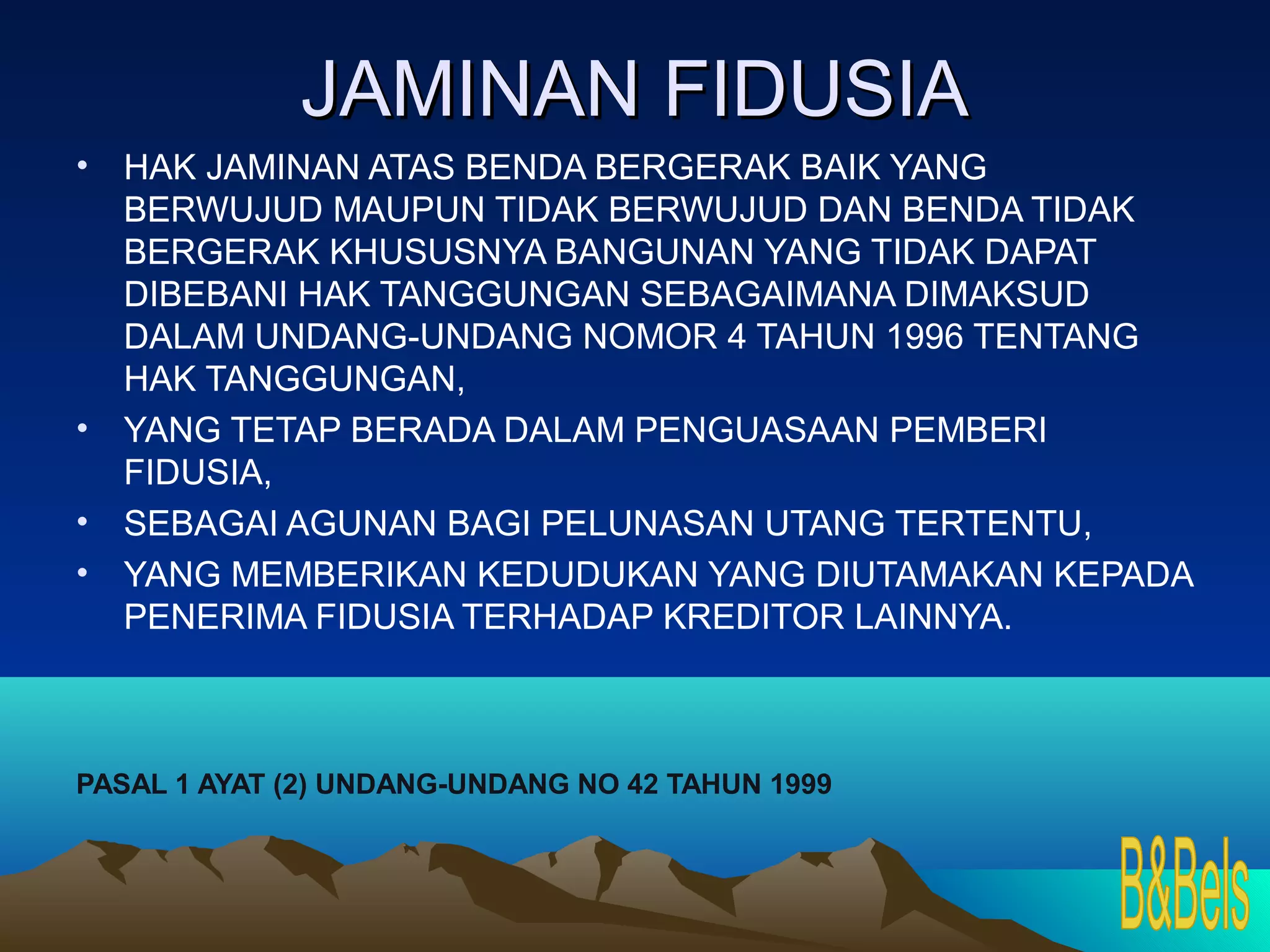 Hukum Fidusia | PPT