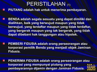Hukum Fidusia | PPT