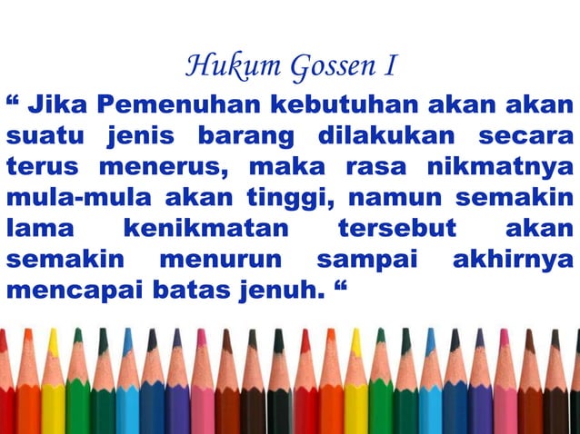 Hukum gossen | PPTX