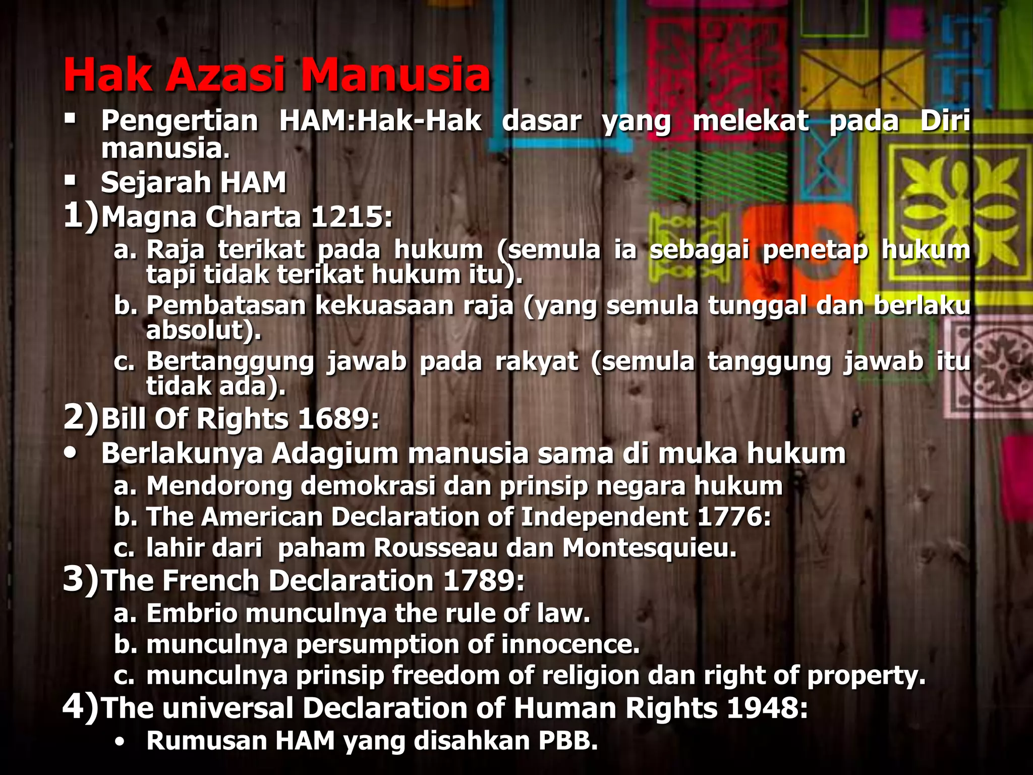 Presentasi Hukum, HAM dan Demokrasi Islam | PPT
