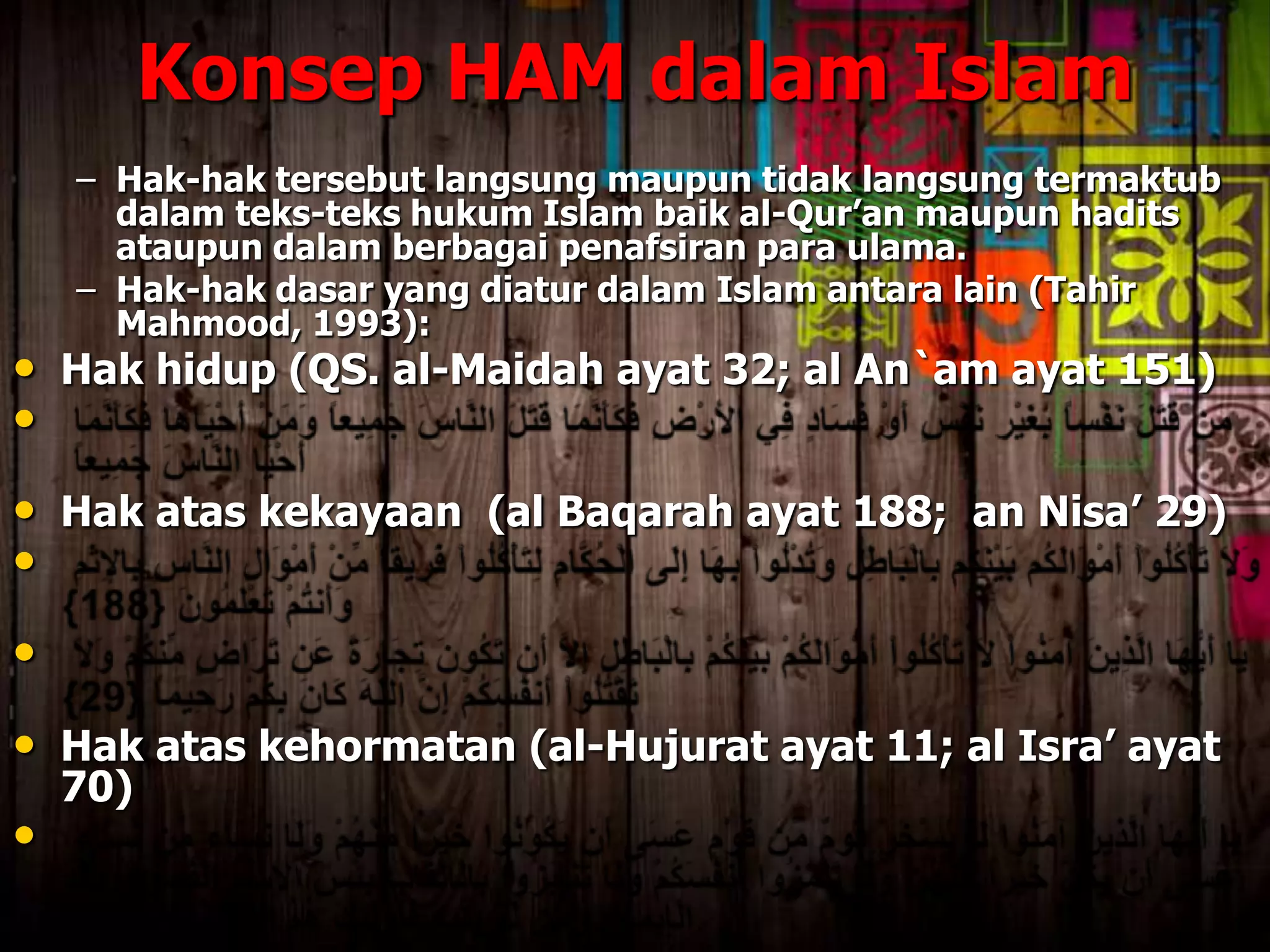 Presentasi Hukum, HAM dan Demokrasi Islam | PPT