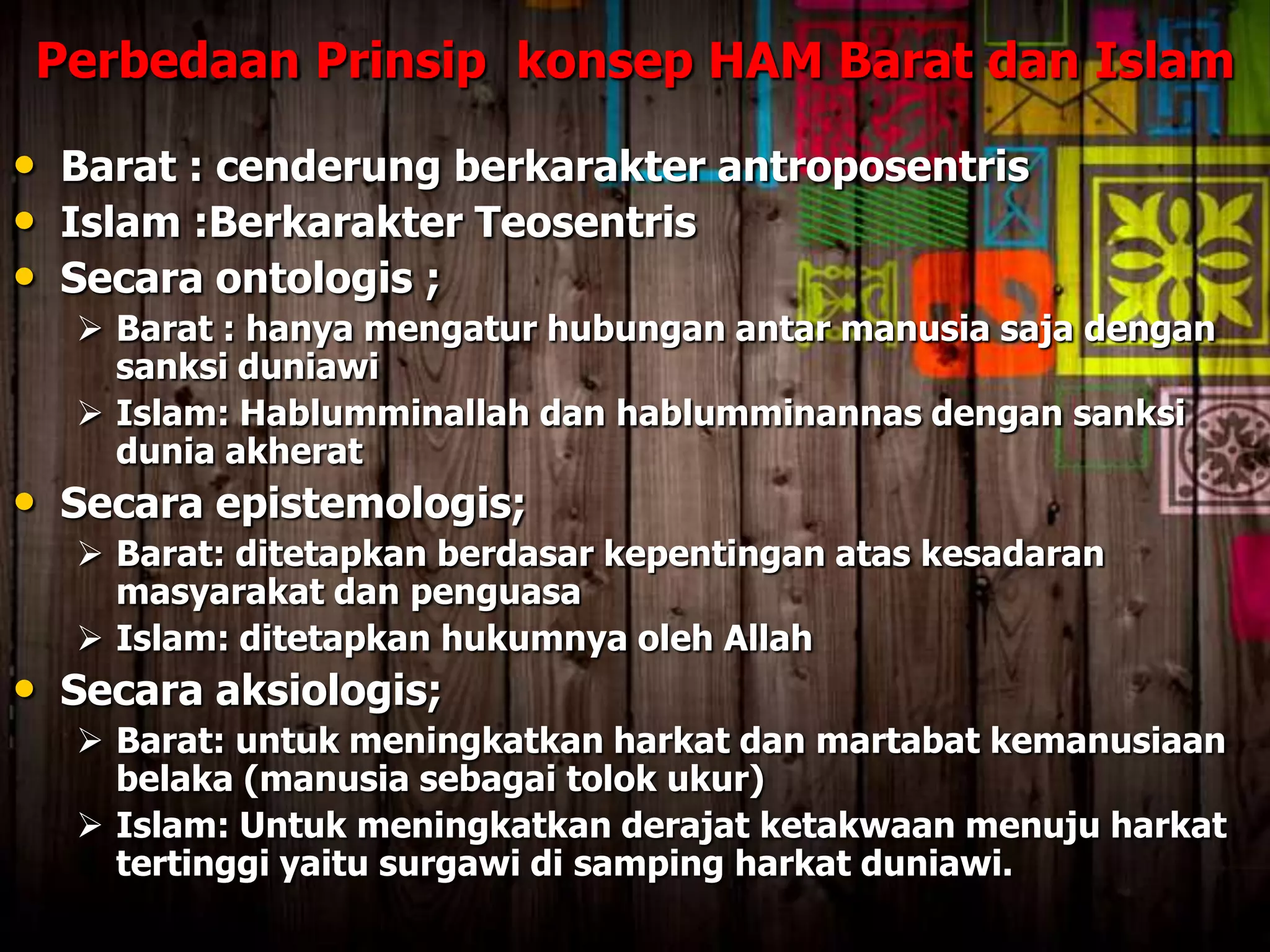 Presentasi Hukum, HAM dan Demokrasi Islam | PPT
