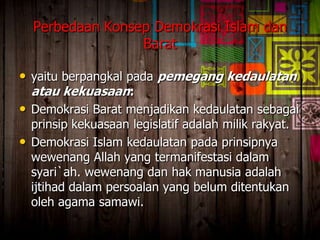 Presentasi Hukum, HAM dan Demokrasi Islam | PPT