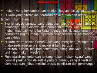 Presentasi Hukum, HAM dan Demokrasi Islam | PPT