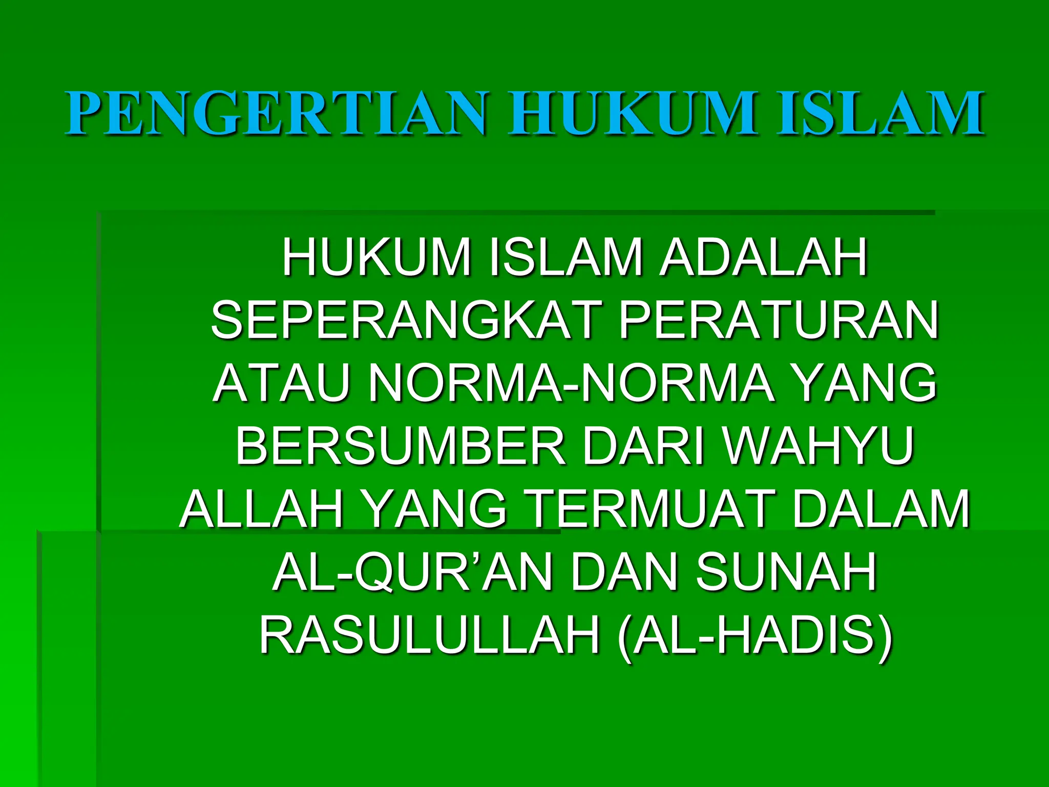 HUKUM, HAM, Dem dalam ISLAM new.ppt
