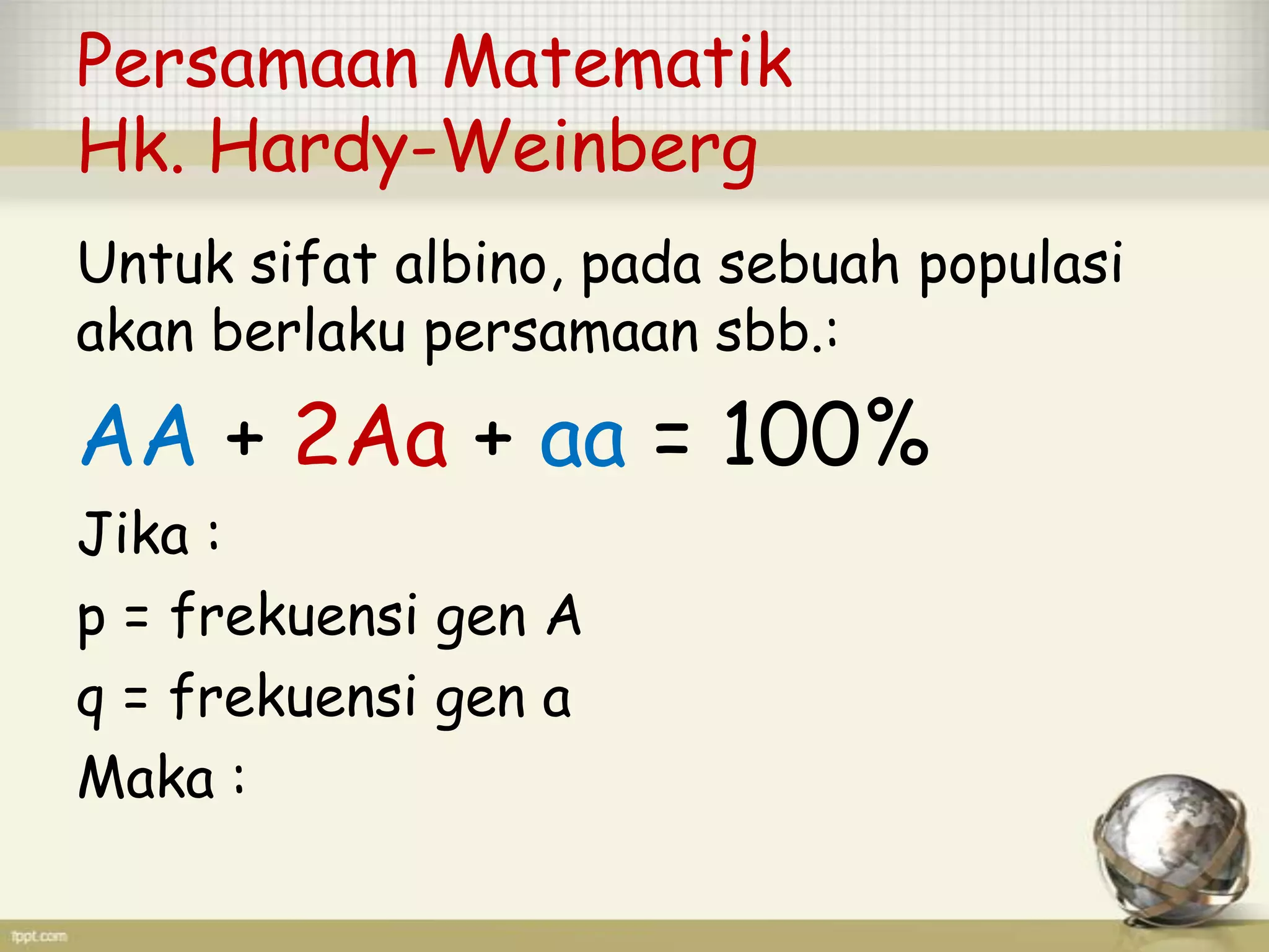 Hukum hardy weinberg | PPTX