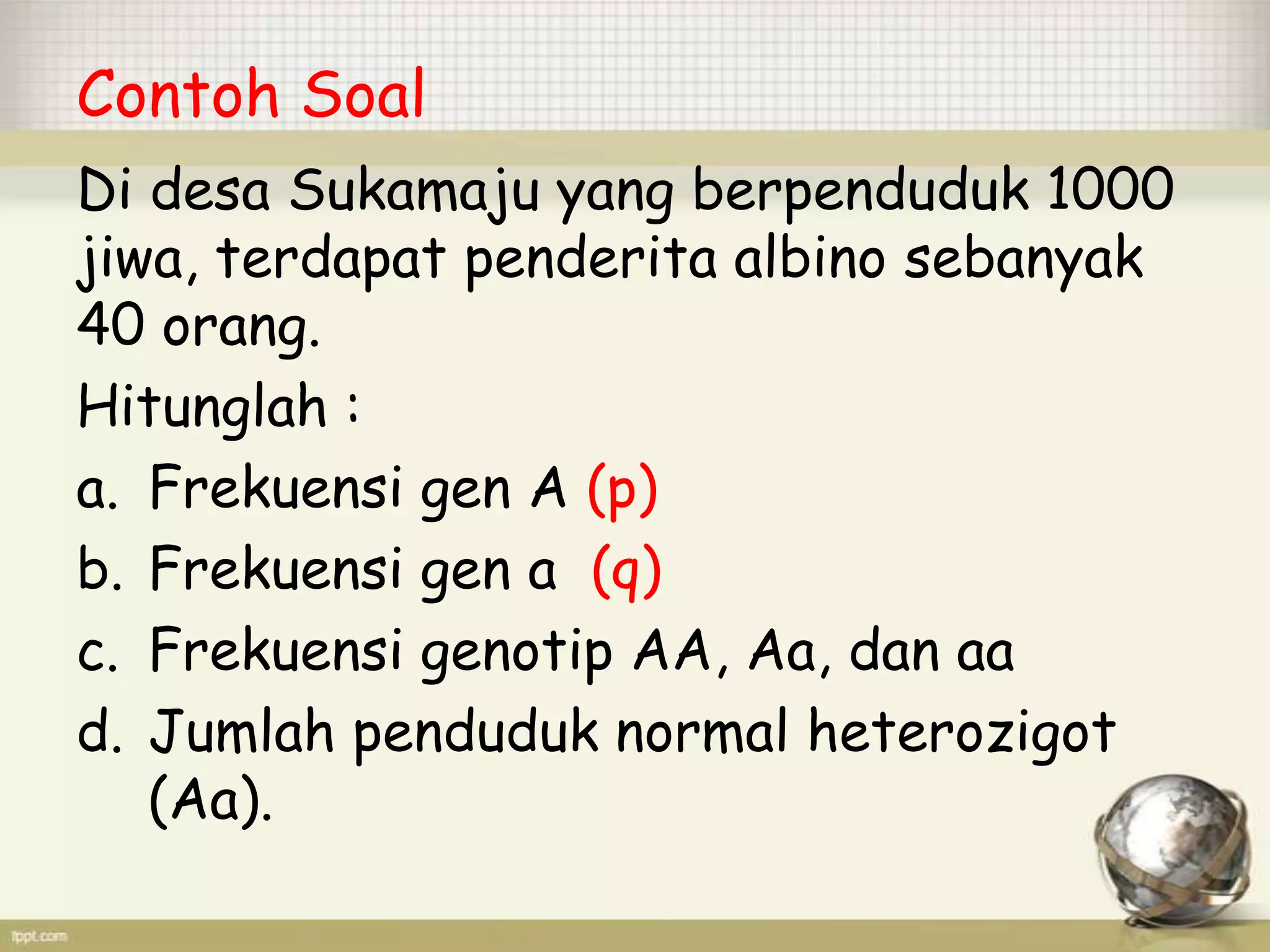 Hukum hardy weinberg | PPTX