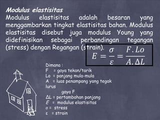 Hukum hooke dan elastisitas | PPTX