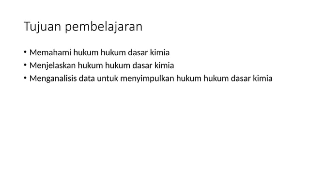 Hukum hukum dasar kimia.pptx kelas x semester 1 | PPTX