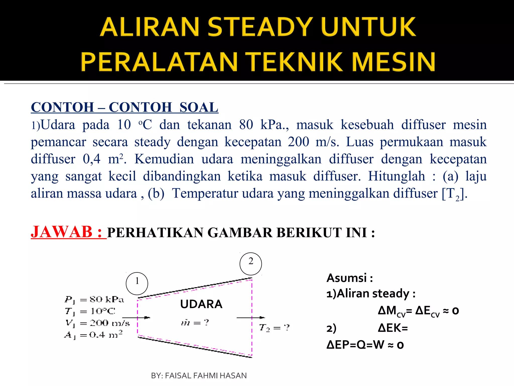 Thermodinamika : Hukum I - Sistem Terbuka | PPT