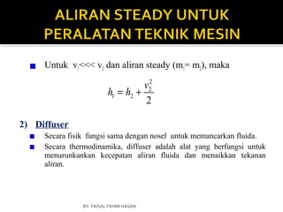 Thermodinamika : Hukum I - Sistem Terbuka | PPT