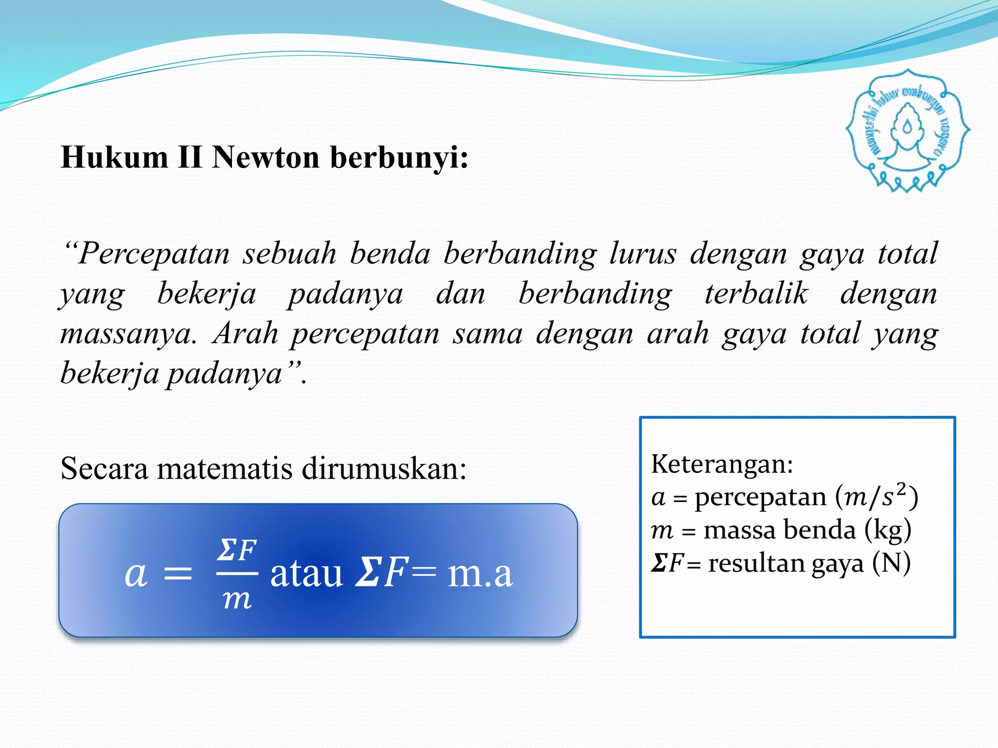 Hukum II newton | PPTX