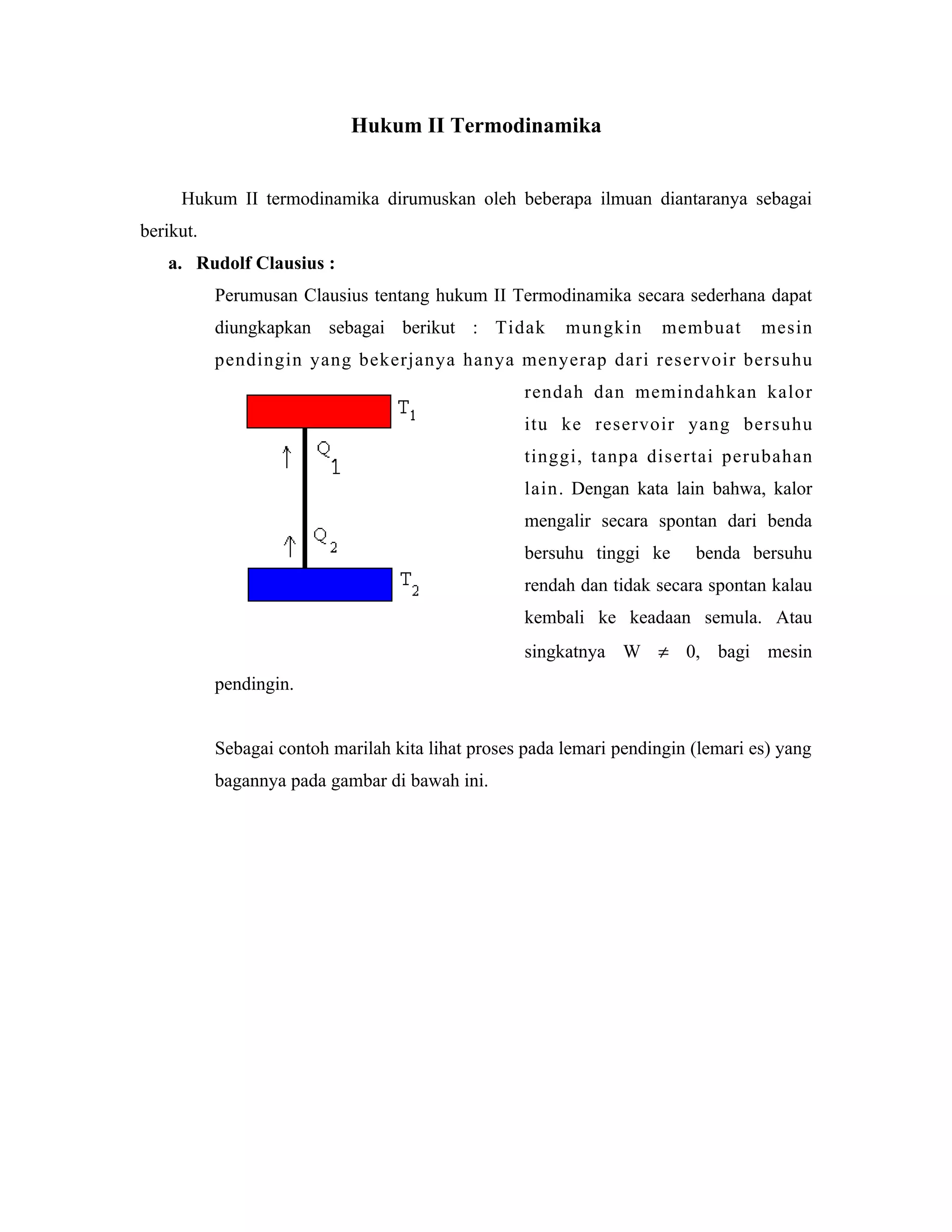 Hukum ii termodinamika | PDF