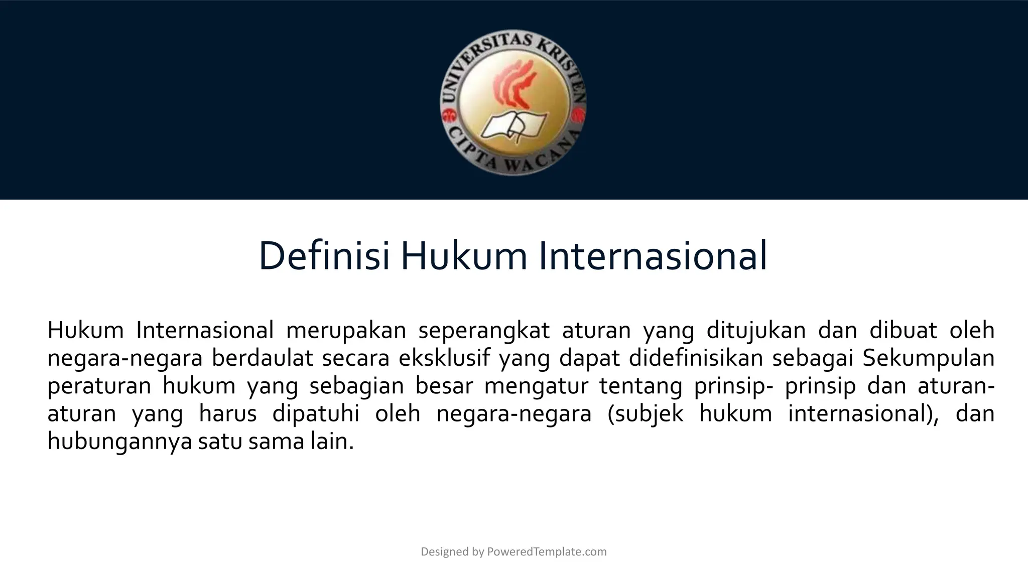 Hukum Internasional Pertemuan 1 untuk Fakultas Hukum | PPTX